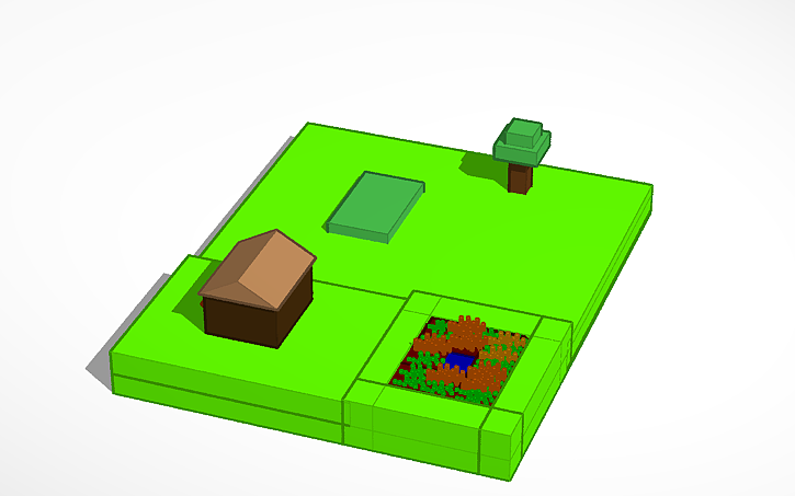 3D design Minecraft Farm | Tinkercad