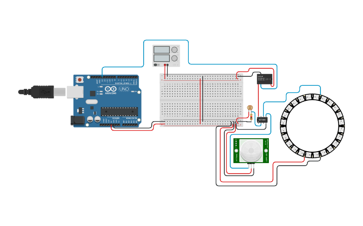 Circuit design Scalable Light automation - Tinkercad