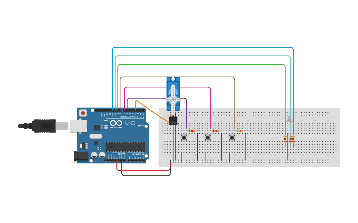 Circuit design Copy of Servo Motor - Tinkercad