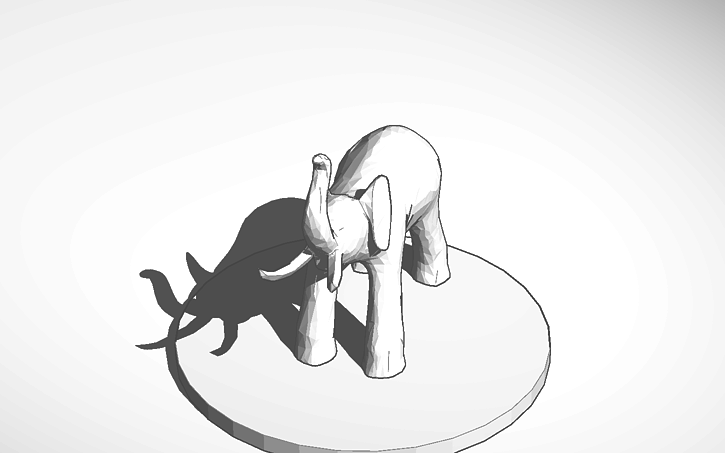3D design Elephant - Tinkercad