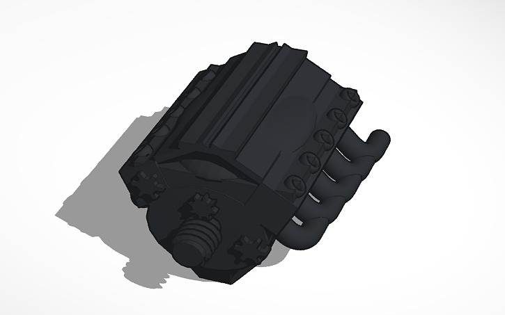 3D design v12 engine - Tinkercad