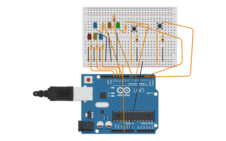 Circuit design TAREA MICROPROYECTO 2 Programamos arduino - Tinkercad