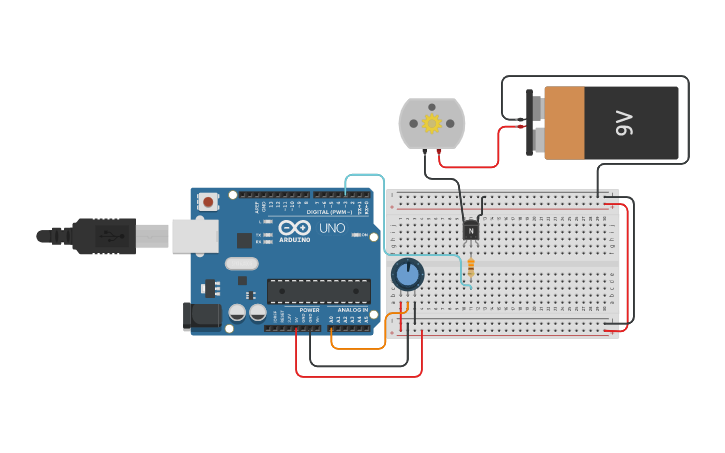 Circuit Design Control De Motor Dc Con Transistor Npn Y Pwm Arduino