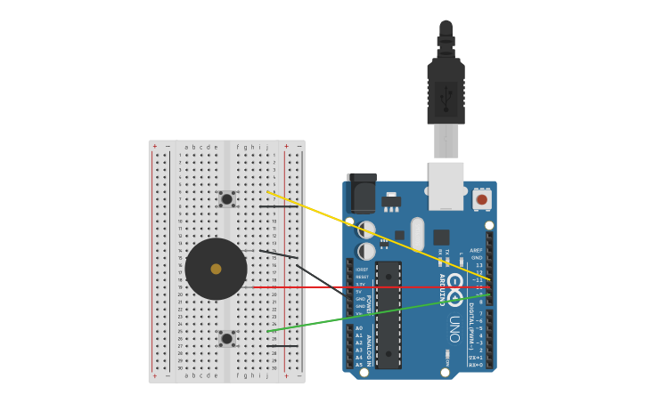 Circuit design projeto-Buzzer | Tinkercad