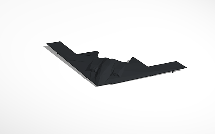 3D design Xander McGonigle B2 stealth bomber 3D print layout - Tinkercad