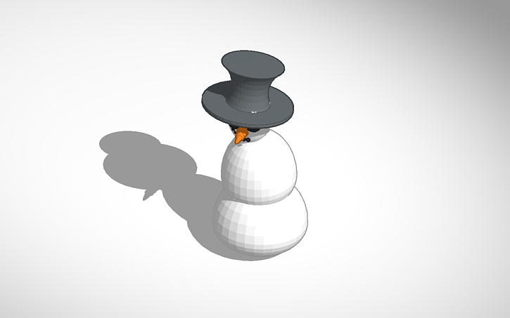 3D design Fred The Snowman - Tinkercad