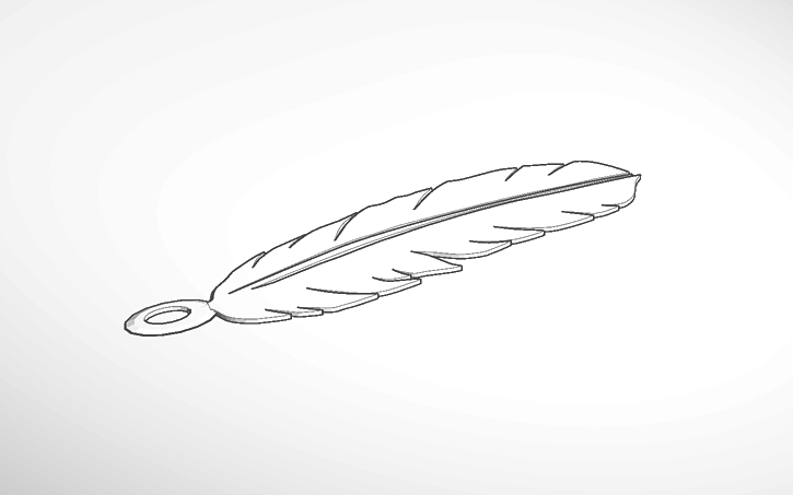 3D design Feather - Tinkercad