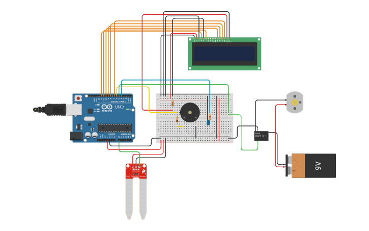 Circuit design SMART FARMING KELOMPOK A - Tinkercad