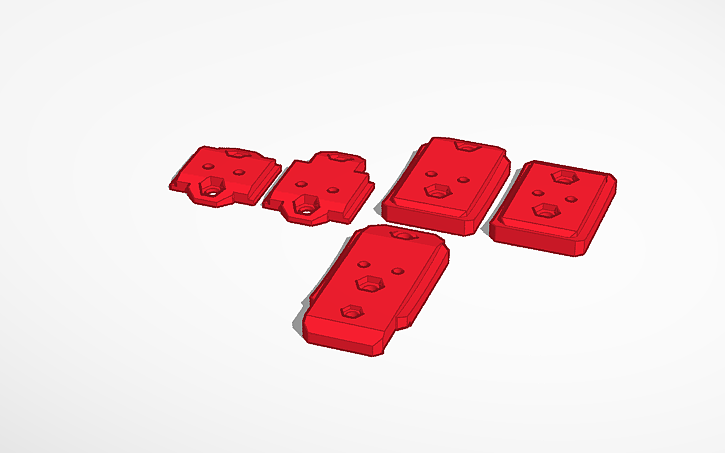 3D design Simgrade VX-Pro OMP Pedal Adapter - Tinkercad