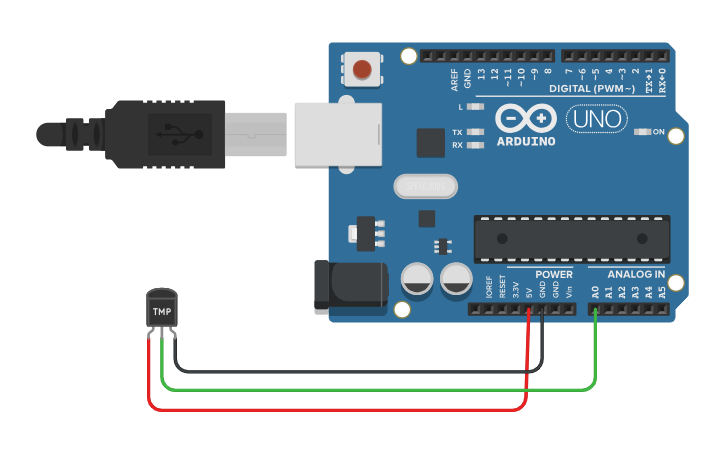 Circuit Design Sensor De Temperatura Tmp36 Tinkercad