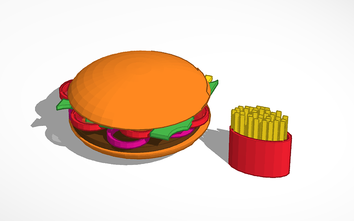 3D design бургер - Tinkercad