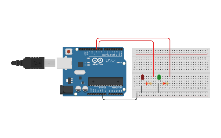 Circuit design 2ªP: Estrutura Switch case - Tinkercad
