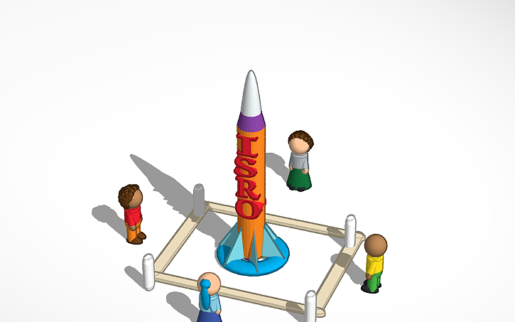 3D design ISRO Rocket - Tinkercad