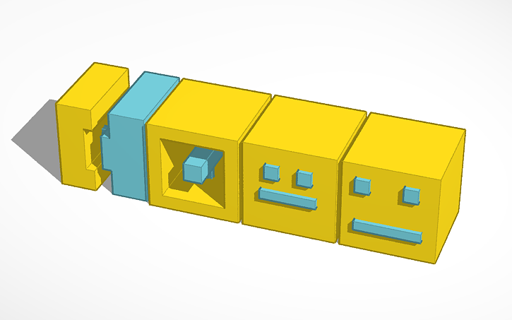 3D design Geometry Dash Icon Pack I - Tinkercad