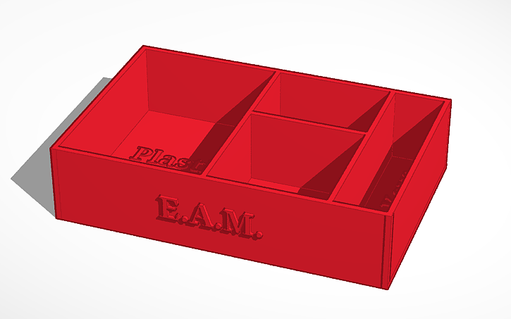 3D design E.A.M. RC Part Tray - Tinkercad