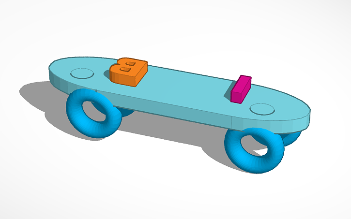 3D design skate board - Tinkercad
