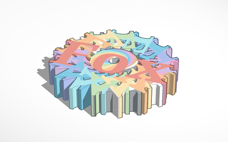 3D design Text illusion - Tinkercad