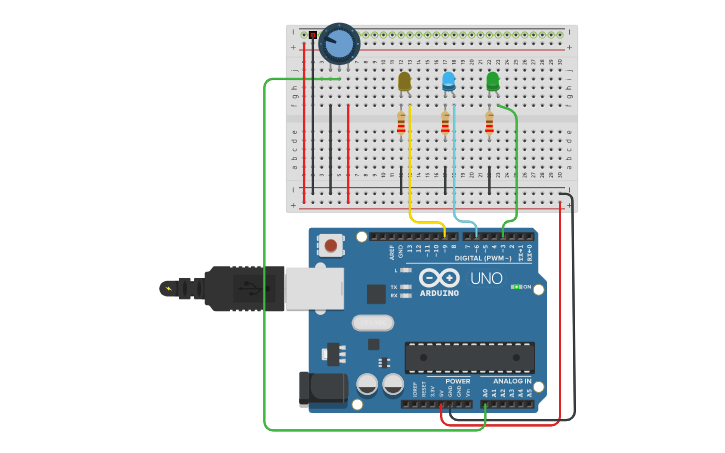 Circuit Design Potentiometer And Led Tinkercad