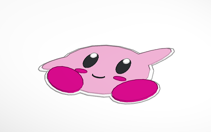 3D design Kirby Sticker - Tinkercad