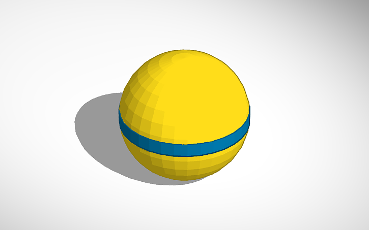 3D design Ringed Ball - Tinkercad