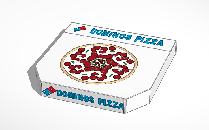 3D design Dominos Cheese Pizza - Tinkercad