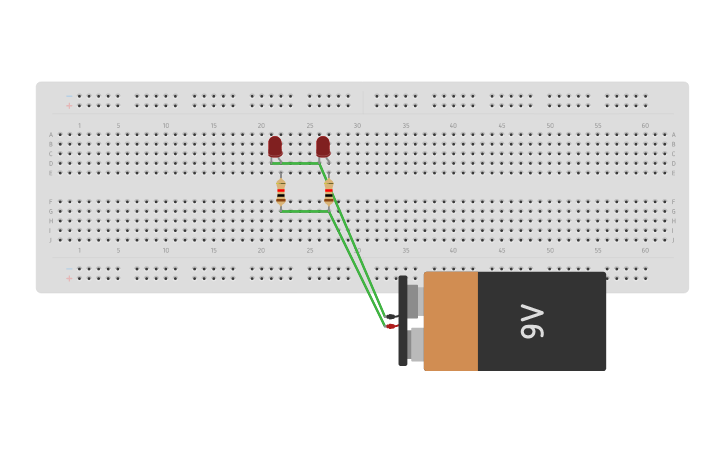 Circuit Design Two Resistors Connected In Series Tinkercad