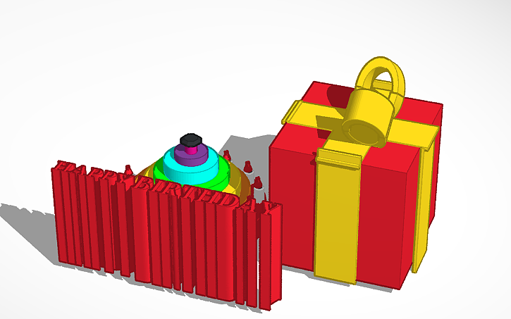 3D design 5a Flint cake - Tinkercad