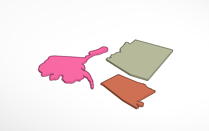 3D design arizona, alaska, alabama - Tinkercad