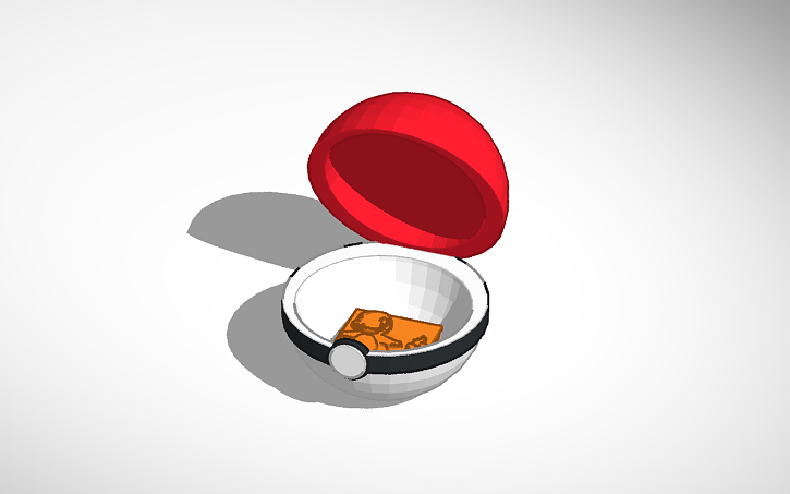3d Design Pokeball Version 2 0 Tinkercad