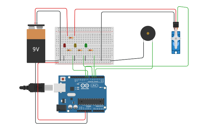 Circuit design rail road simulation - Tinkercad