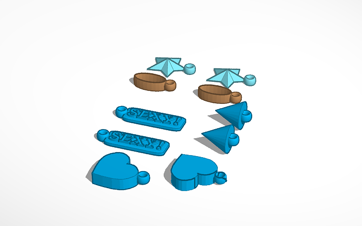 3D design jewelry charms - Tinkercad