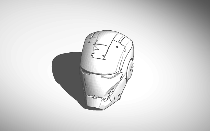 3D design Iron Man - Helmet - Tinkercad