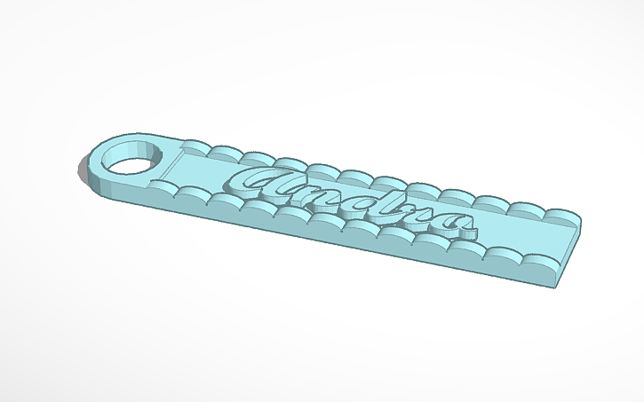 3D design Keychain With Name - Tinkercad