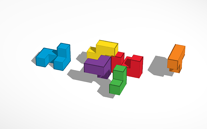 3D design Exploded Cube - Tinkercad