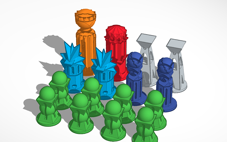 3D design Chess Set - Tinkercad