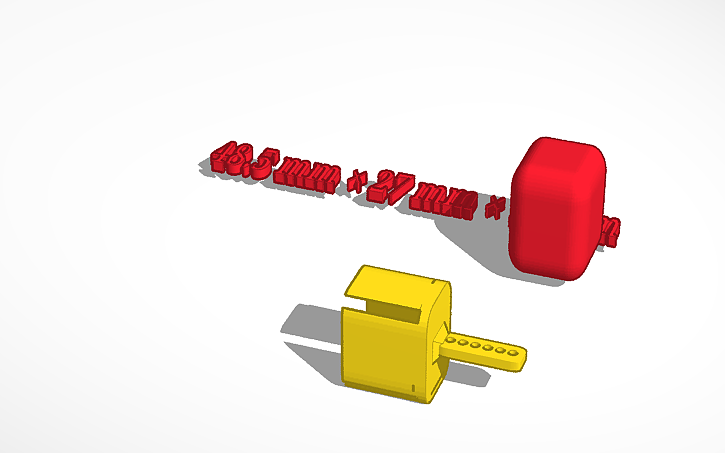 3D design Tail Battery Holder - Tinkercad