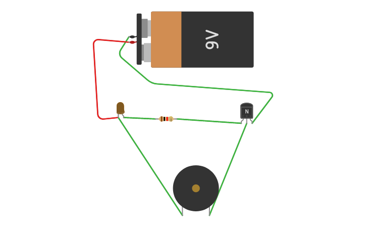 Circuit design Touch Sensor with Buzzer - Tinkercad