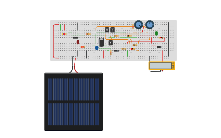 Circuit design Solar Charger Controller - Tinkercad