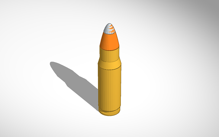 3D design bullet pencil topper - Tinkercad