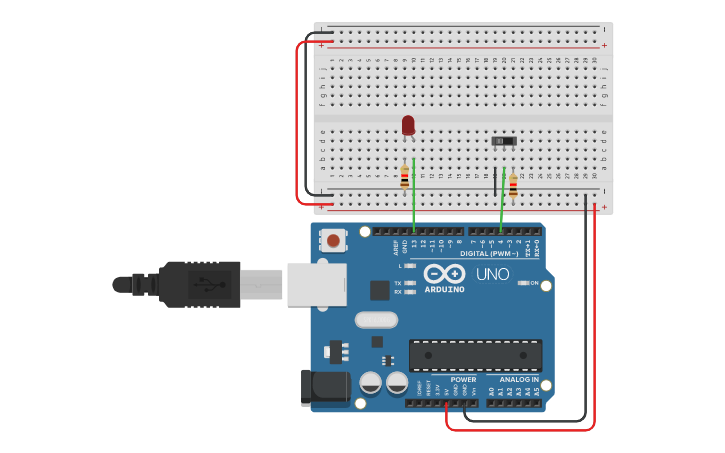 Circuit Design Led Control Using Switch Tinkercad