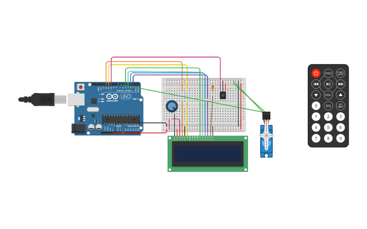 Circuit design control servomotor - Tinkercad Circuit design control servomotor - Tinkercad