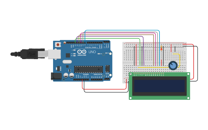 Circuit design PANTALLA LCD | Tinkercad