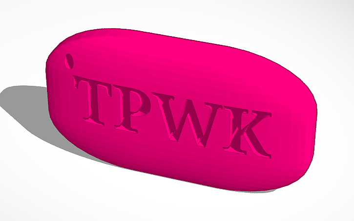 3D design TPWK keychain | Tinkercad