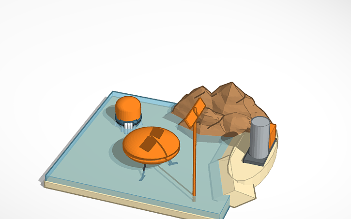 3D design costal co2 reduction plant - Tinkercad