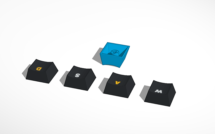 3D design Mechanical Keycap - Tinkercad