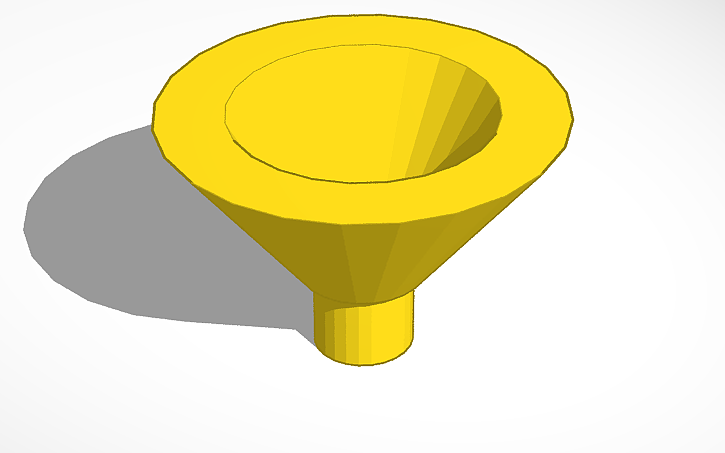 3D design funnel - Tinkercad