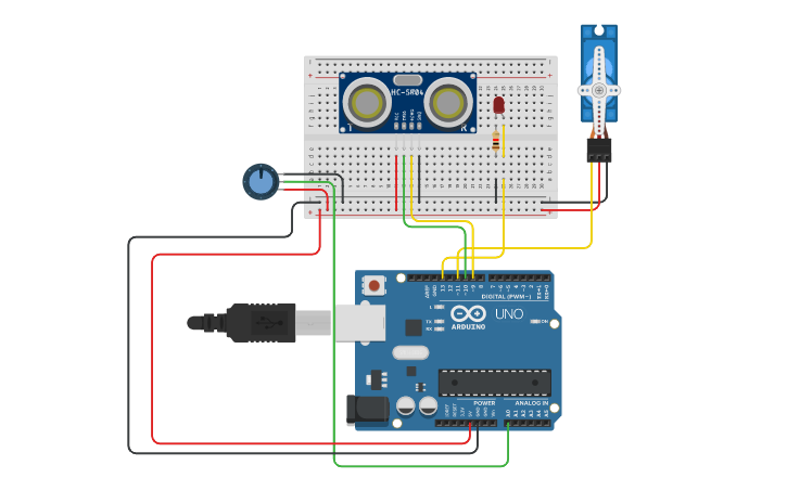 Circuit design Sensor-laser - Tinkercad