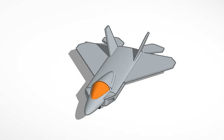 3D design f-22 raptor - Tinkercad