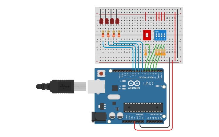 Circuit design Activity 4.1_Arduino Buffer Register - ABELINDE | Tinkercad