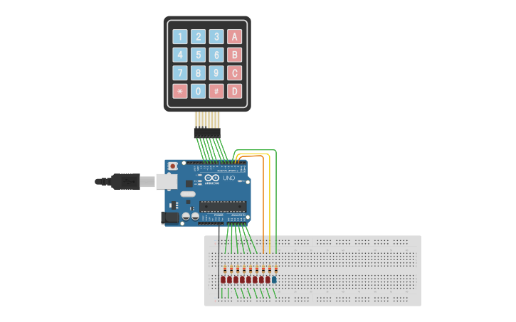 Circuit Design Keypad Tinkercad 